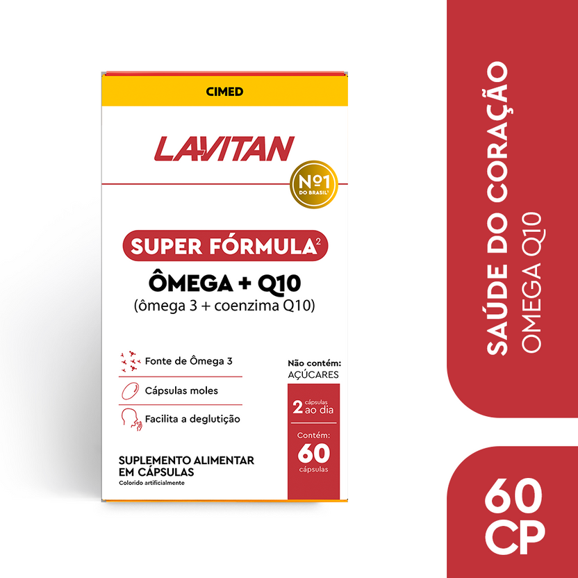 Lavitan Super Fórmula Ômega + Q10 com 60 Cápsulas – Lavitan Vitaminas