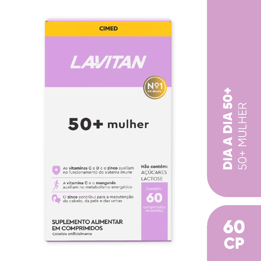 Lavitan 50+ Mulher com 60 Comprimidos Revestidos – Lavitan Vitaminas