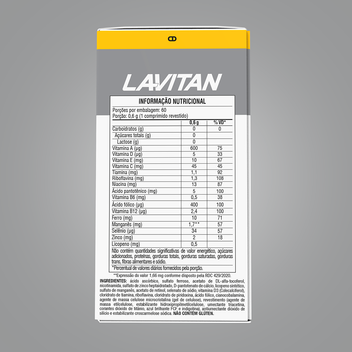 Lavitan 50+ com 60 Comprimidos – Lavitan Vitaminas