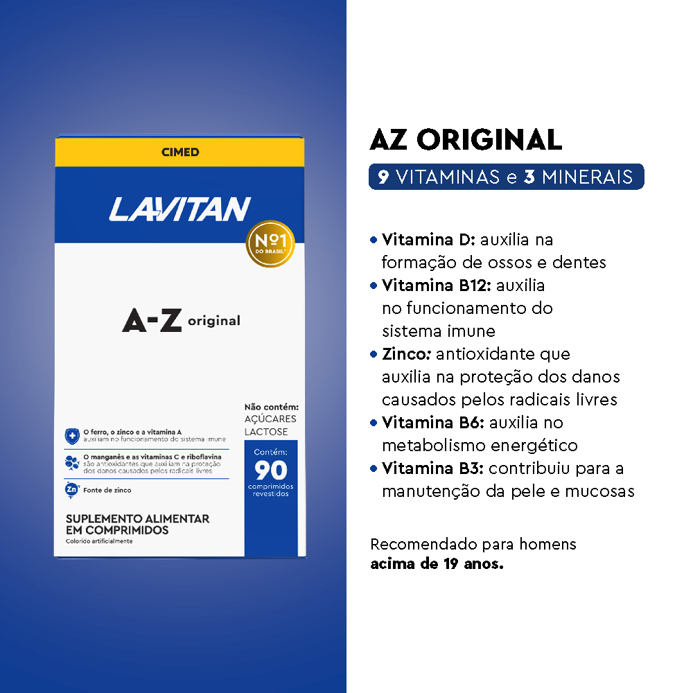 Lavitan AZ Original 90 Comprimidos | Compre Cimed – Lavitan Vitaminas Lavitan AZ Original 90 Comprimidos | Compre Cimed – Lavitan Vitaminas