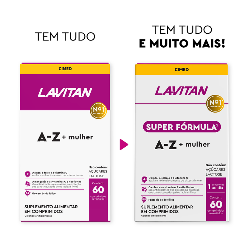 Lavitan Super Fórmula A-Z Mulher com 60 Cápsulas – Lavitan Vitaminas