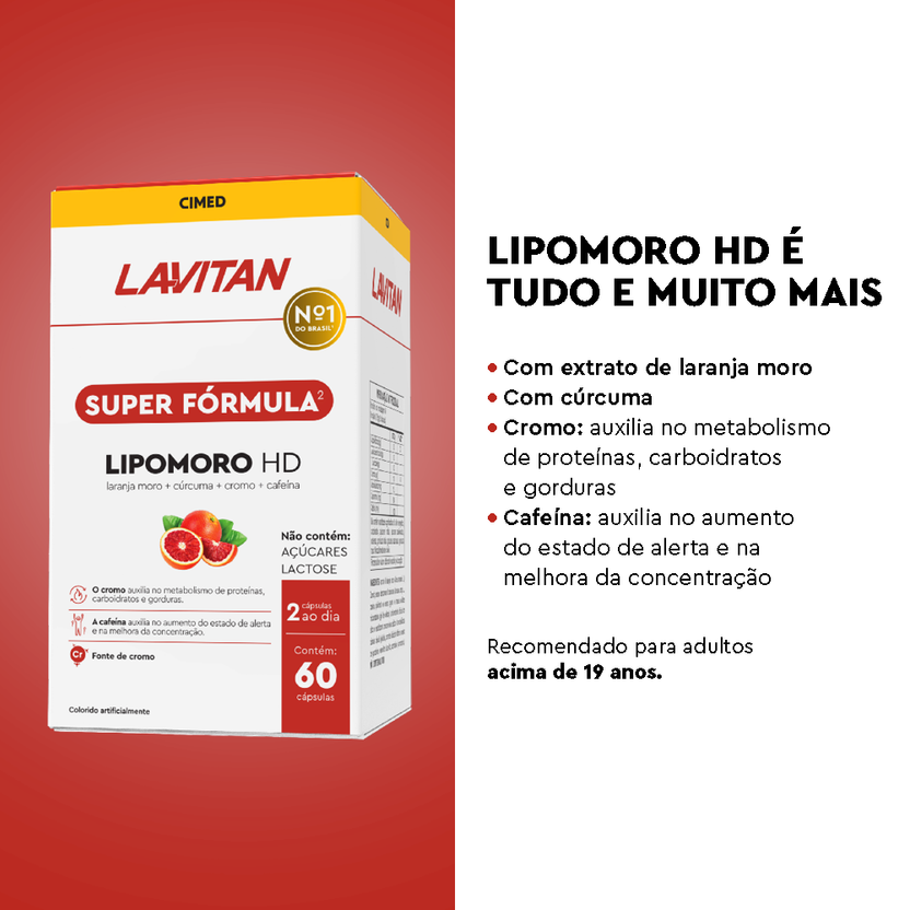 Lavitan Super Fórmula Lipomoro HD com 60 Cápsulas – Lavitan Vitaminas